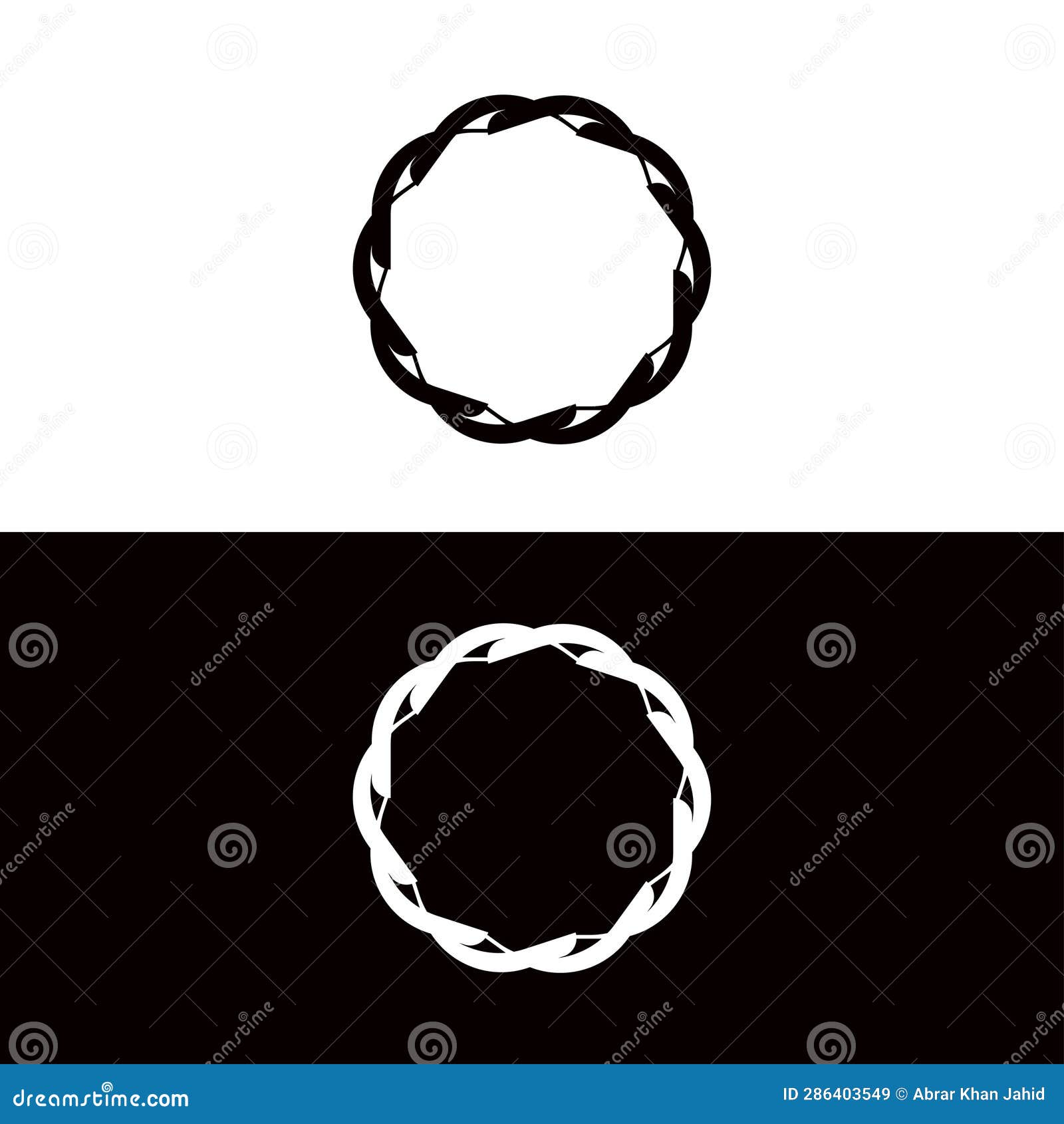 Black and White Circle Vector Logo Template Design Stock Vector ...