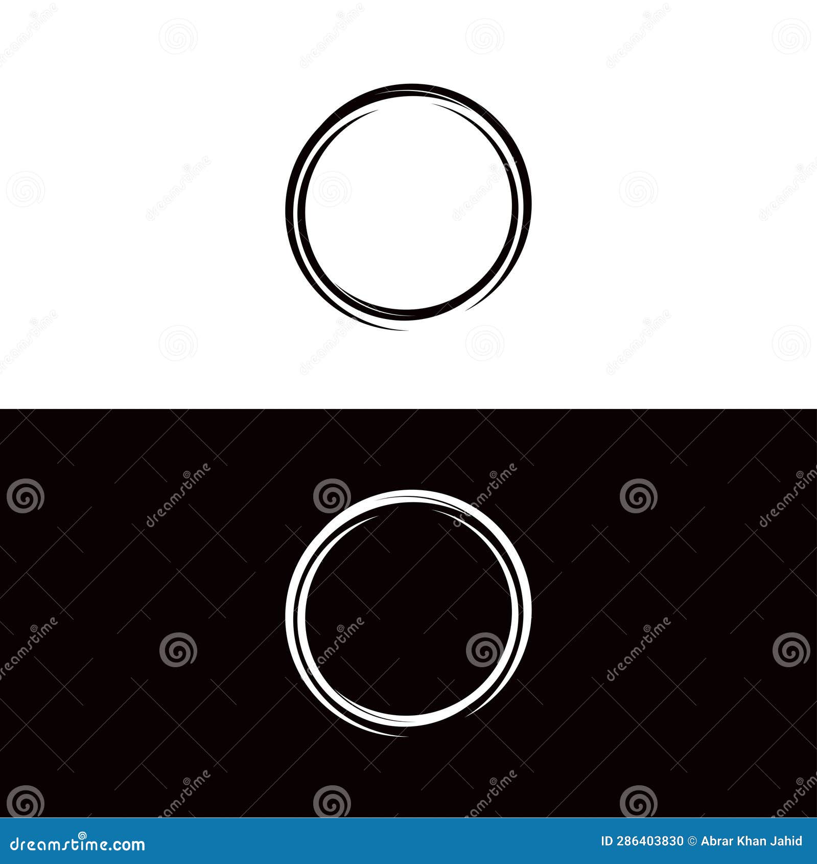 Black and White Circle Vector Logo Template Design Stock Illustration ...