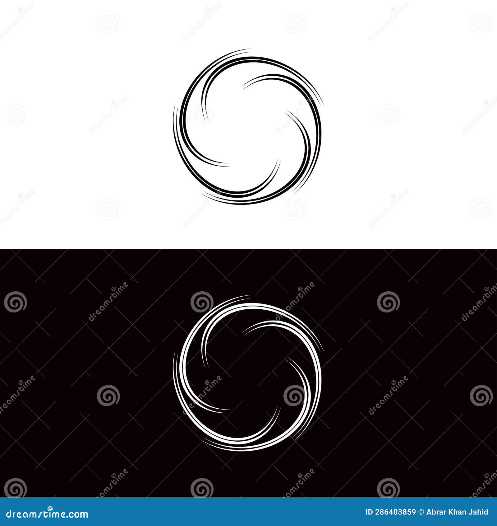 Black and White Circle Vector Logo Template Design Stock Illustration ...