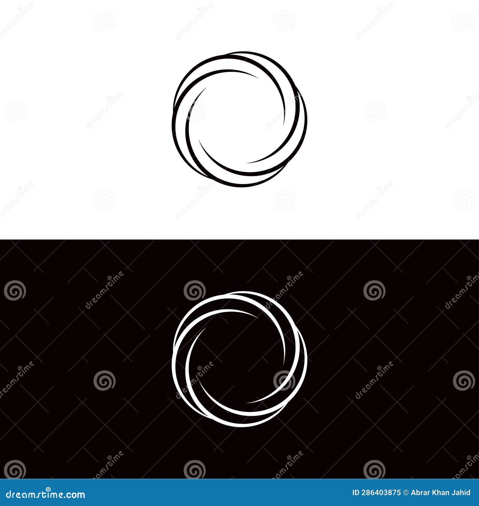 Black and White Circle Vector Logo Template Design Stock Vector ...