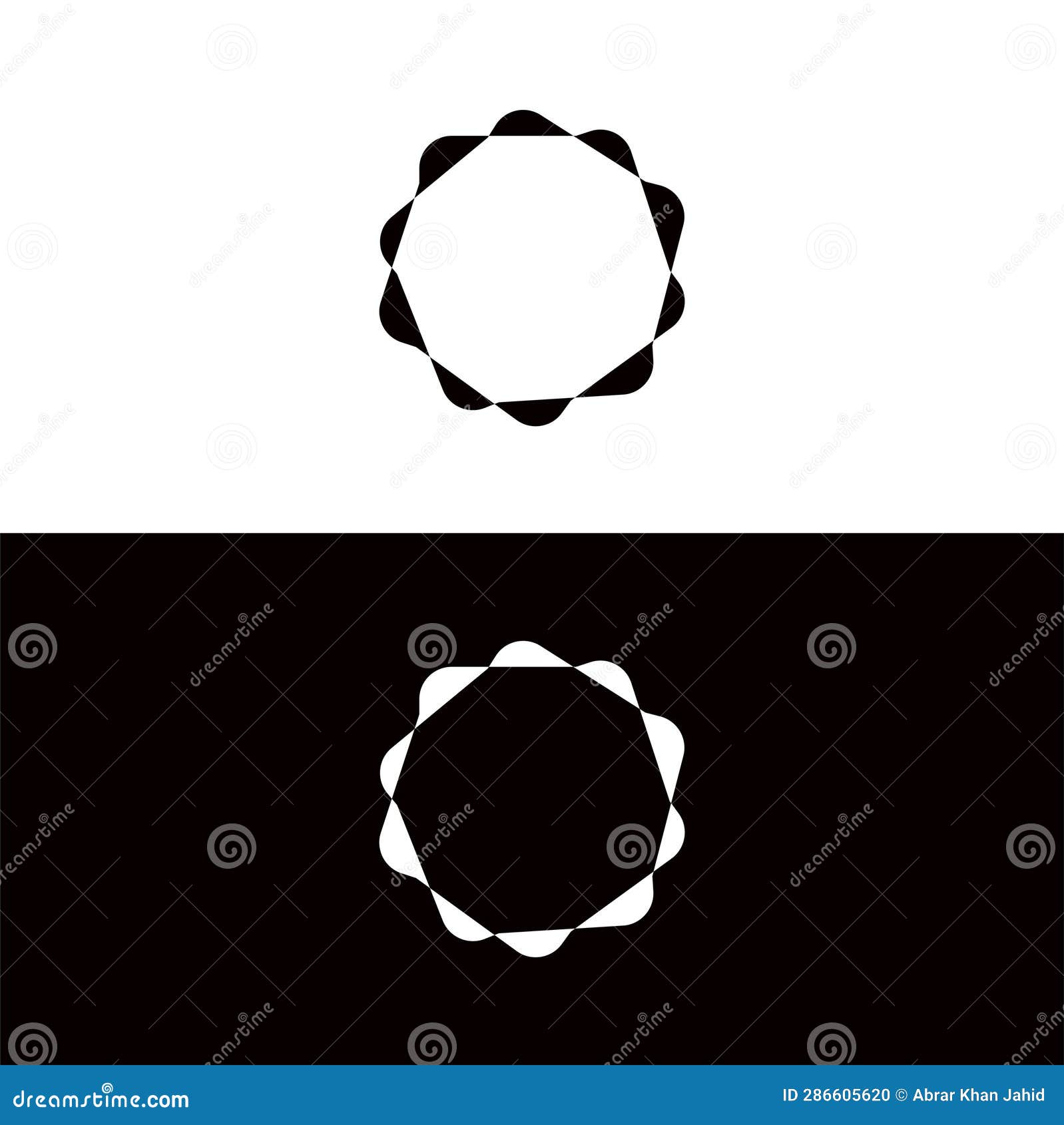 Black and White Circle Vector Logo Stock Vector - Illustration of label ...