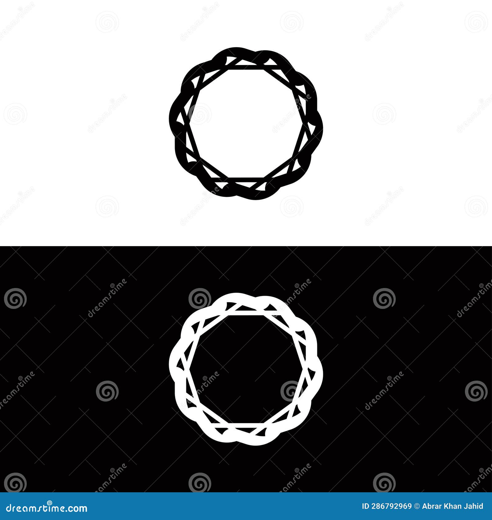 Black and White Circle Vector Logo Template Design Stock Illustration ...