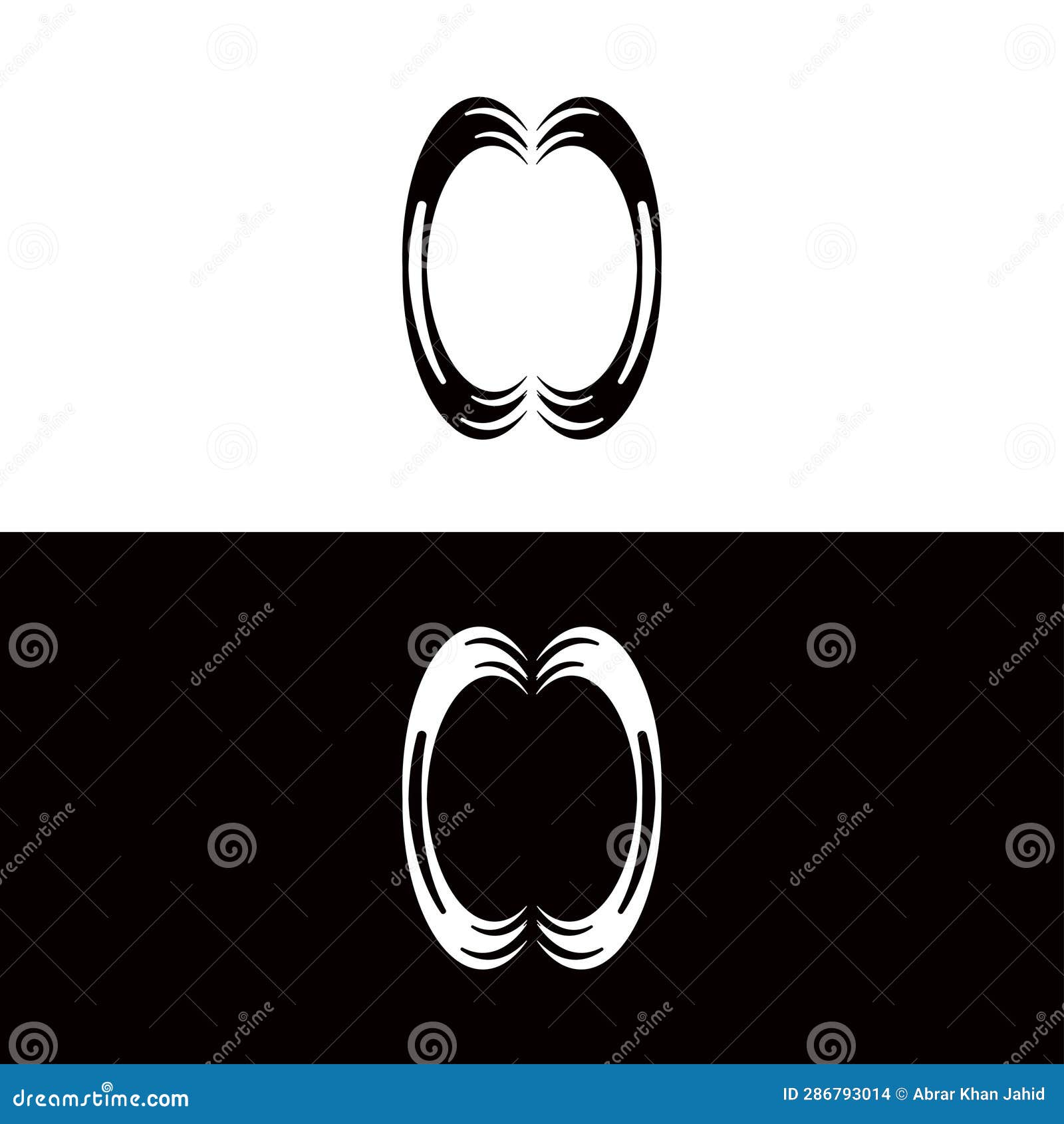 Black and White Circle Vector Logo Template Design Stock Illustration ...