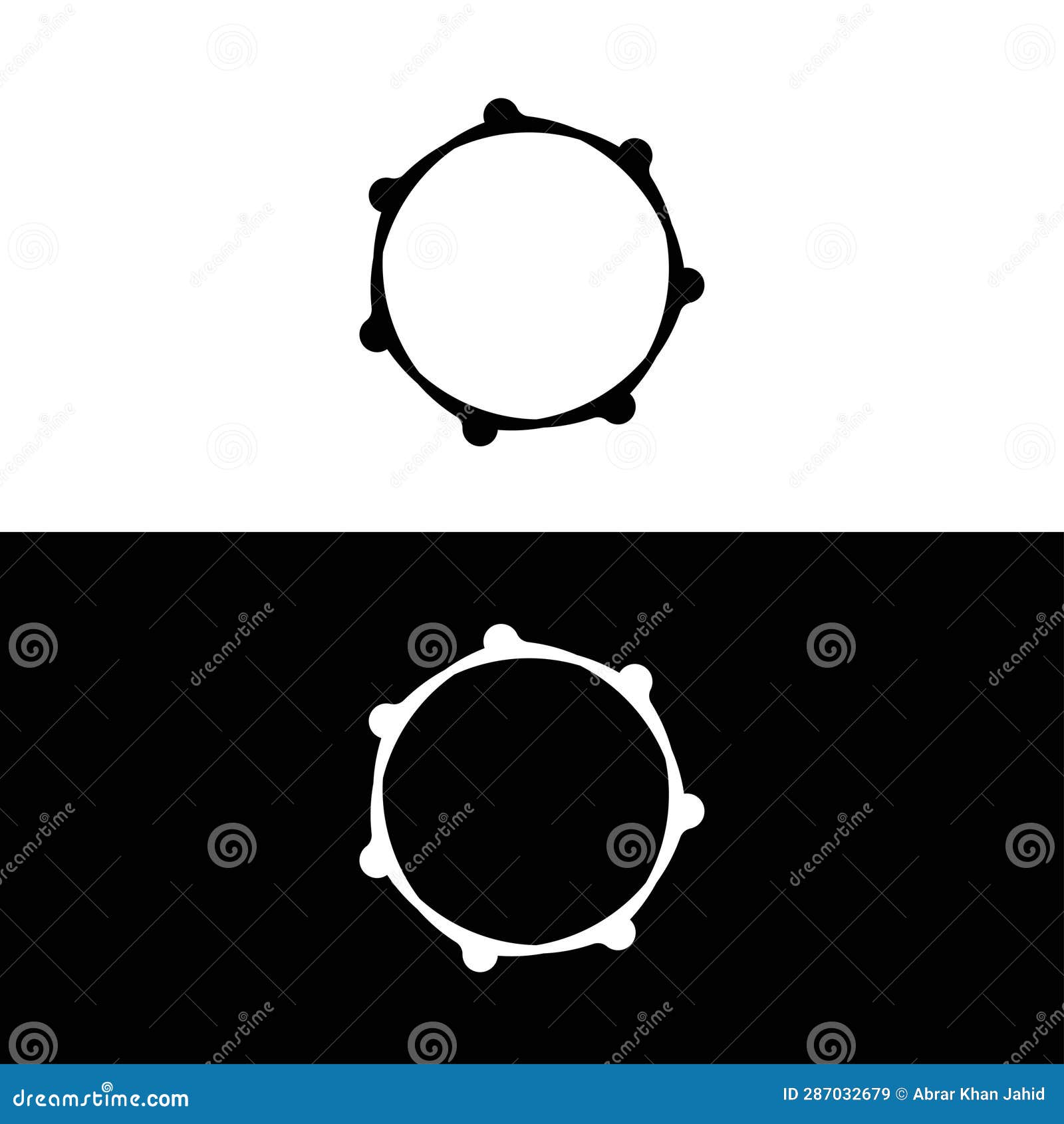 Black and White Circle Vector Logo Template Stock Vector - Illustration ...