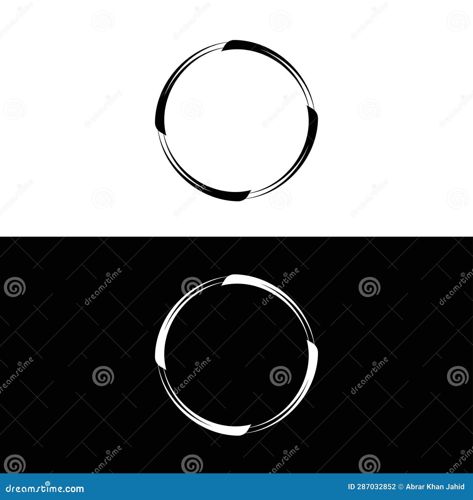 Black and White Circle Vector Logo Template Stock Vector - Illustration ...