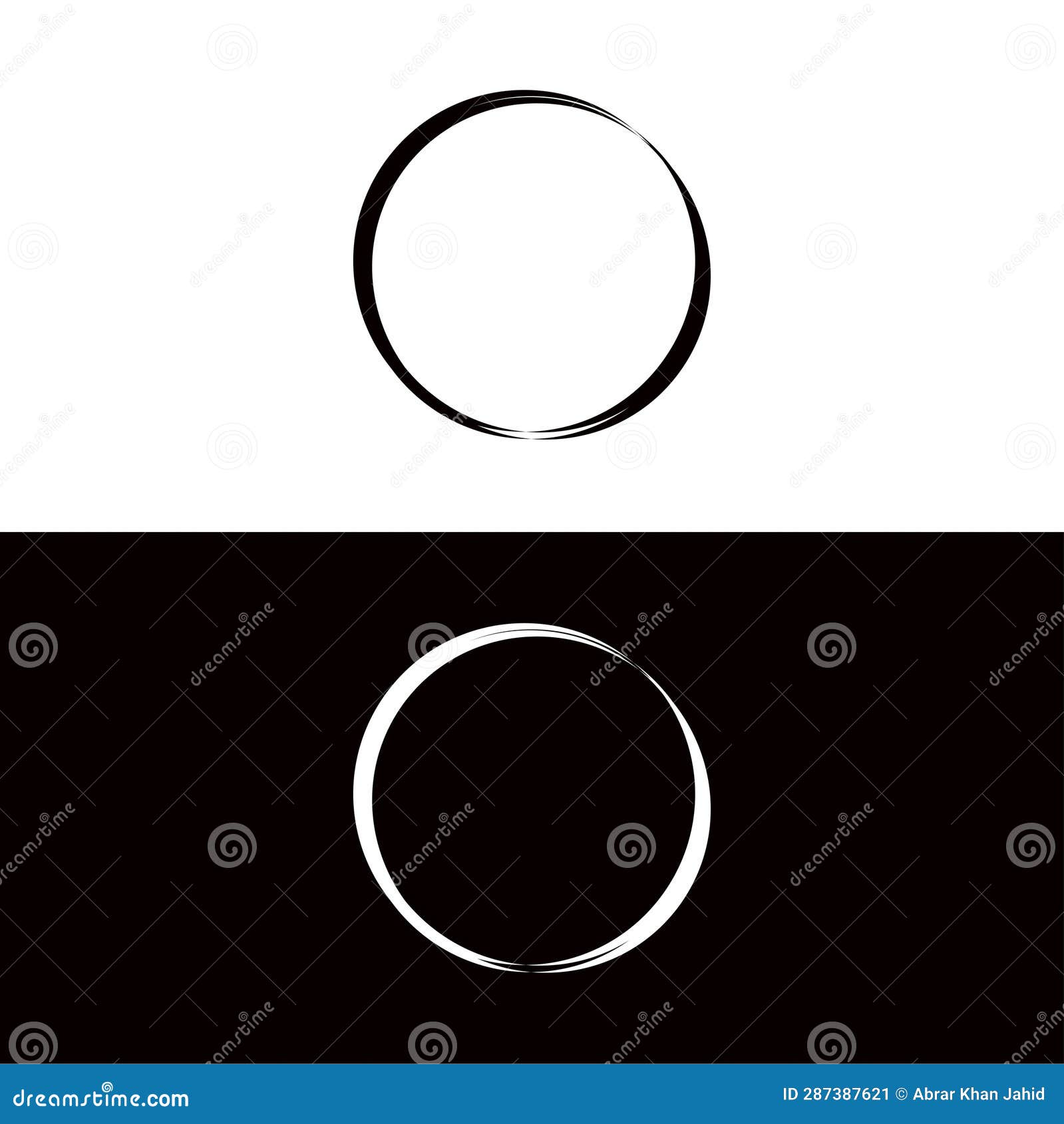 Black and White Circle Vector Logo Template Stock Vector - Illustration ...