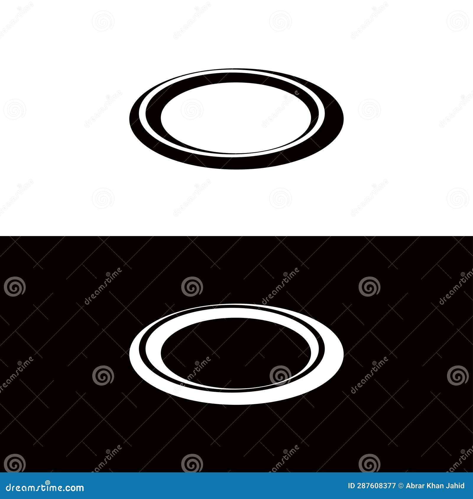 Black and White Circle Vector Logo Template Stock Vector - Illustration ...