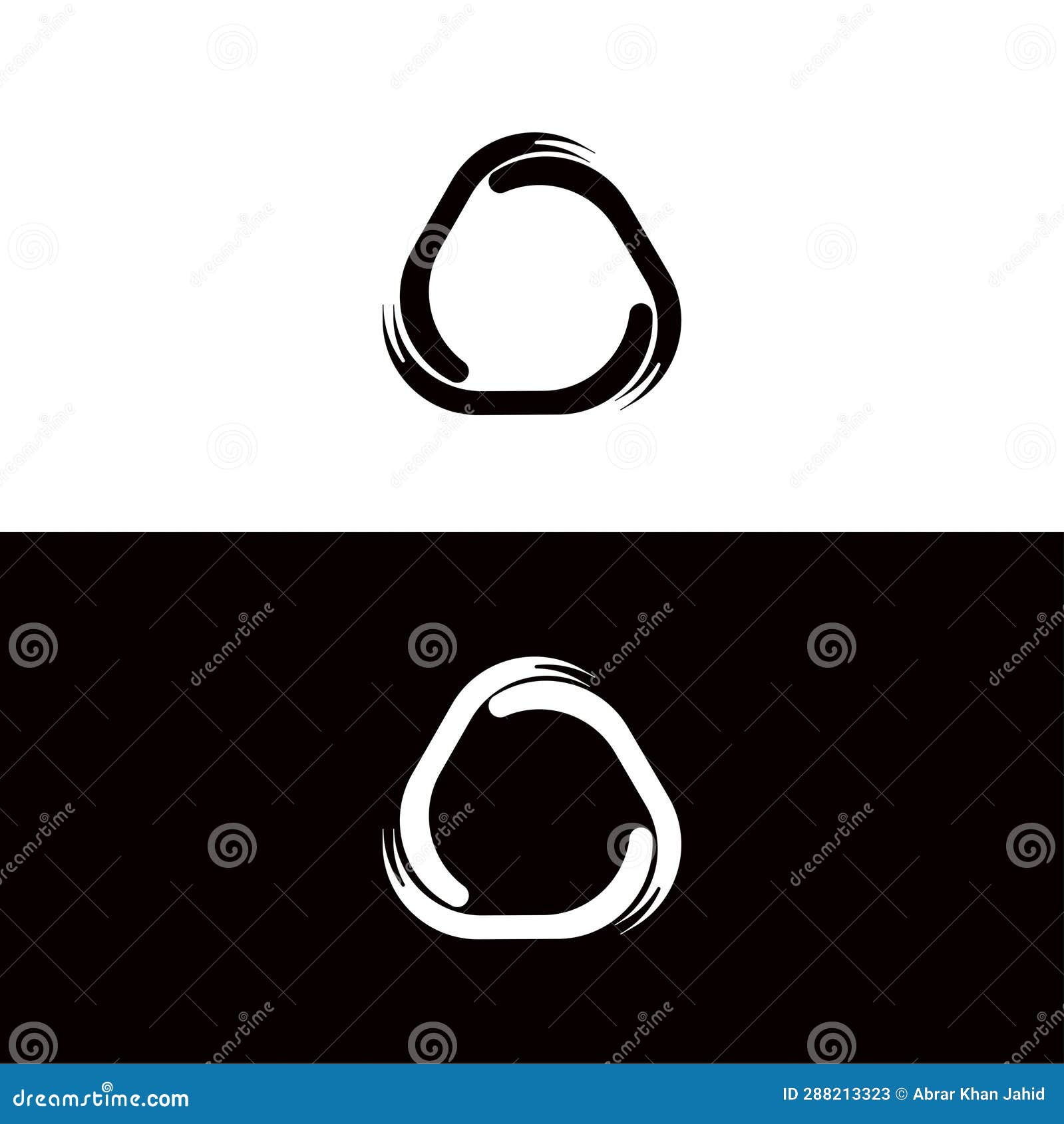 Black and White Circle Vector Logo Template Stock Vector - Illustration ...