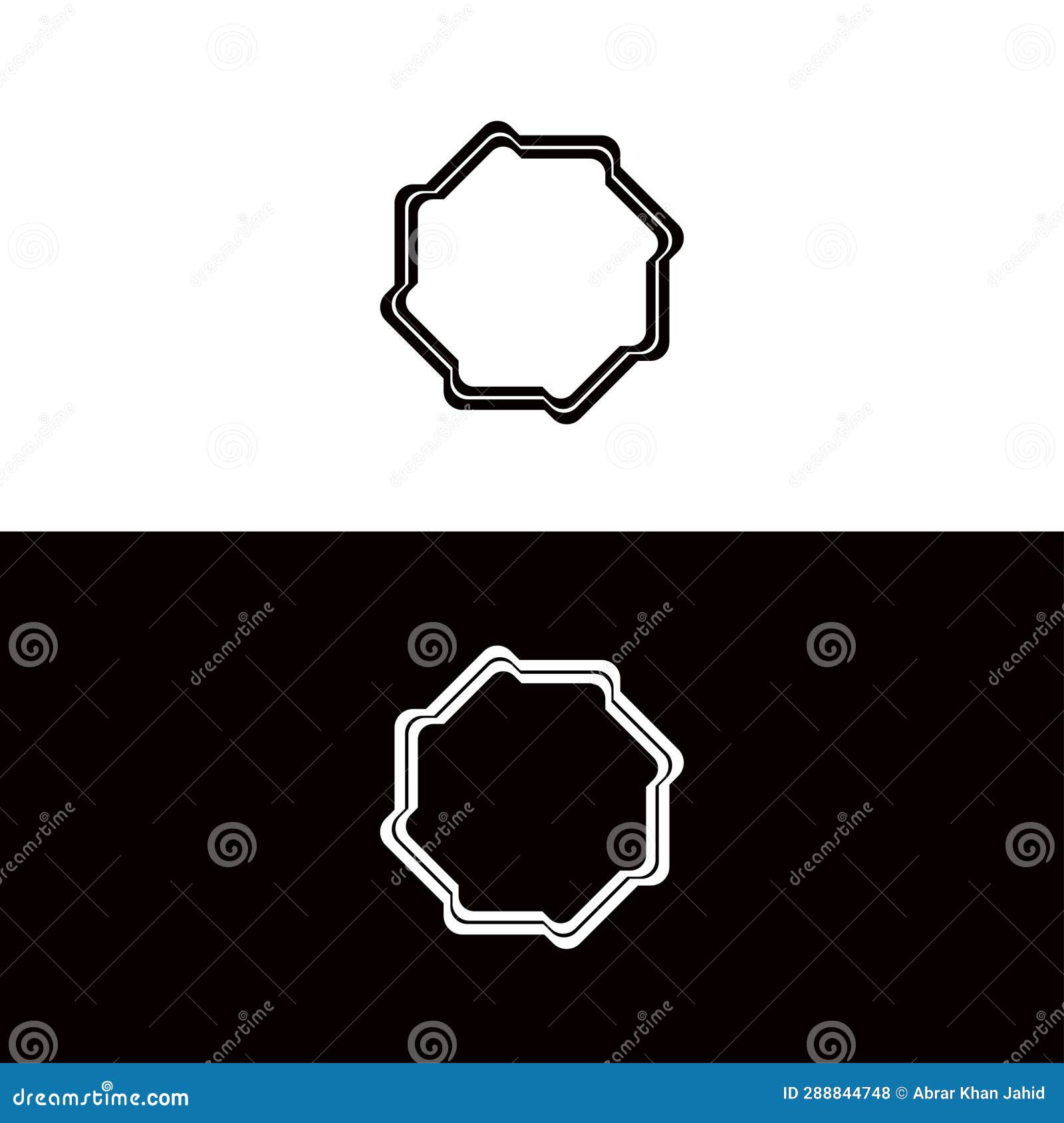 Black and White Circle Vector Logo Template Stock Vector - Illustration ...