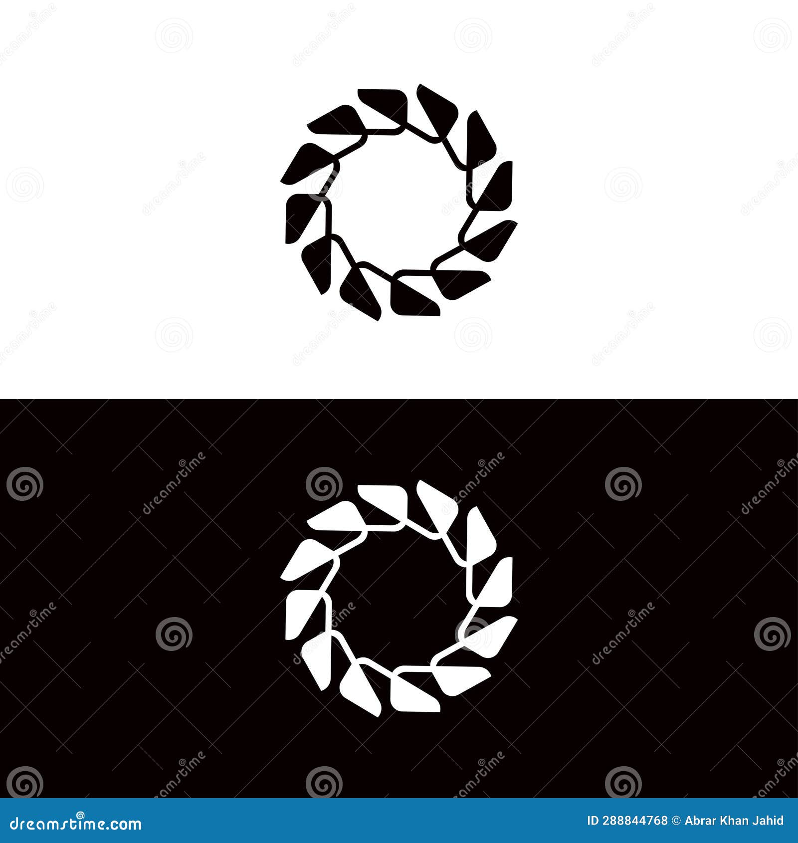 Black and White Circle Vector Logo Template Stock Illustration ...