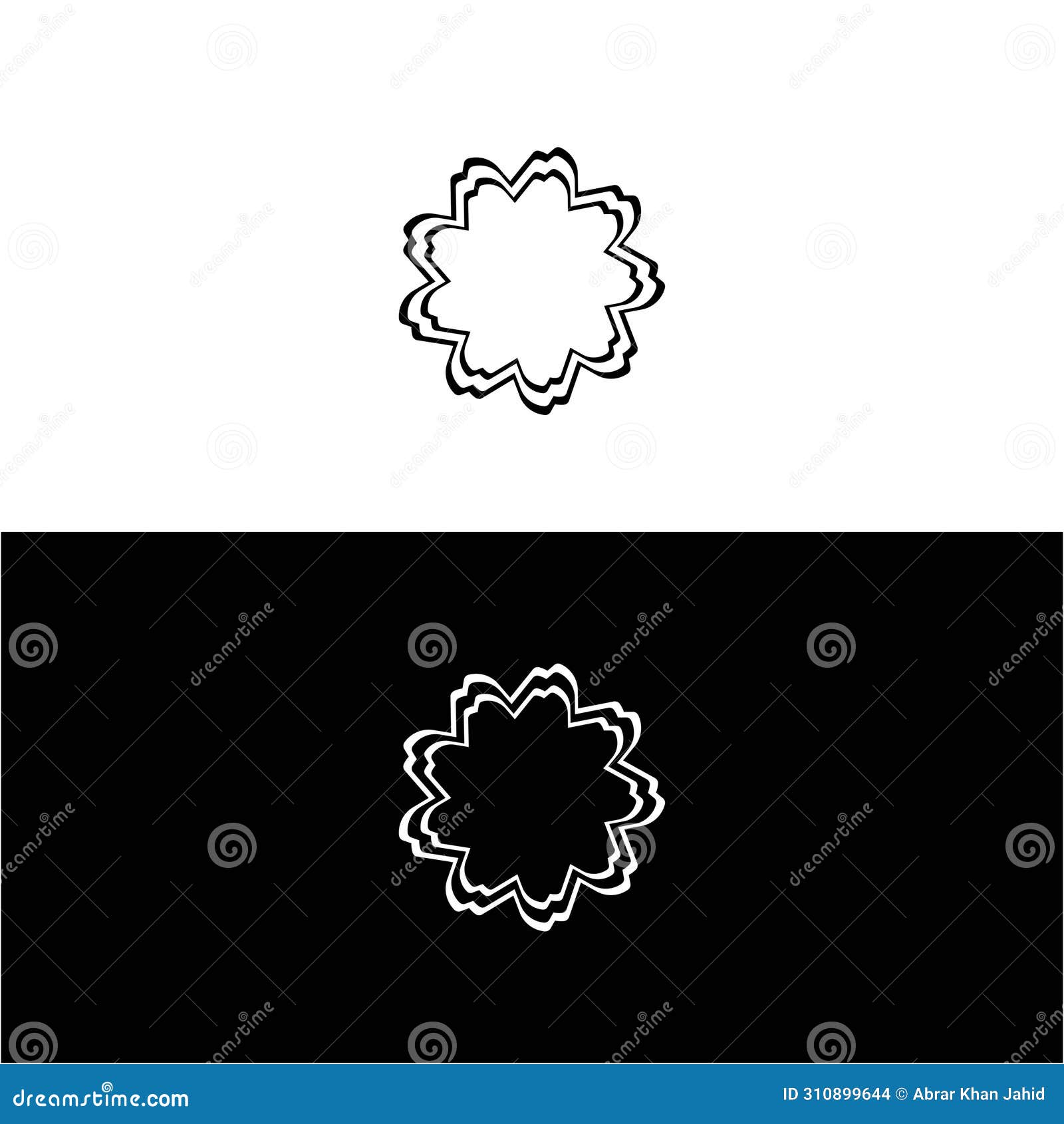Black and White Circle Vector Logo Template Desig Stock Vector ...