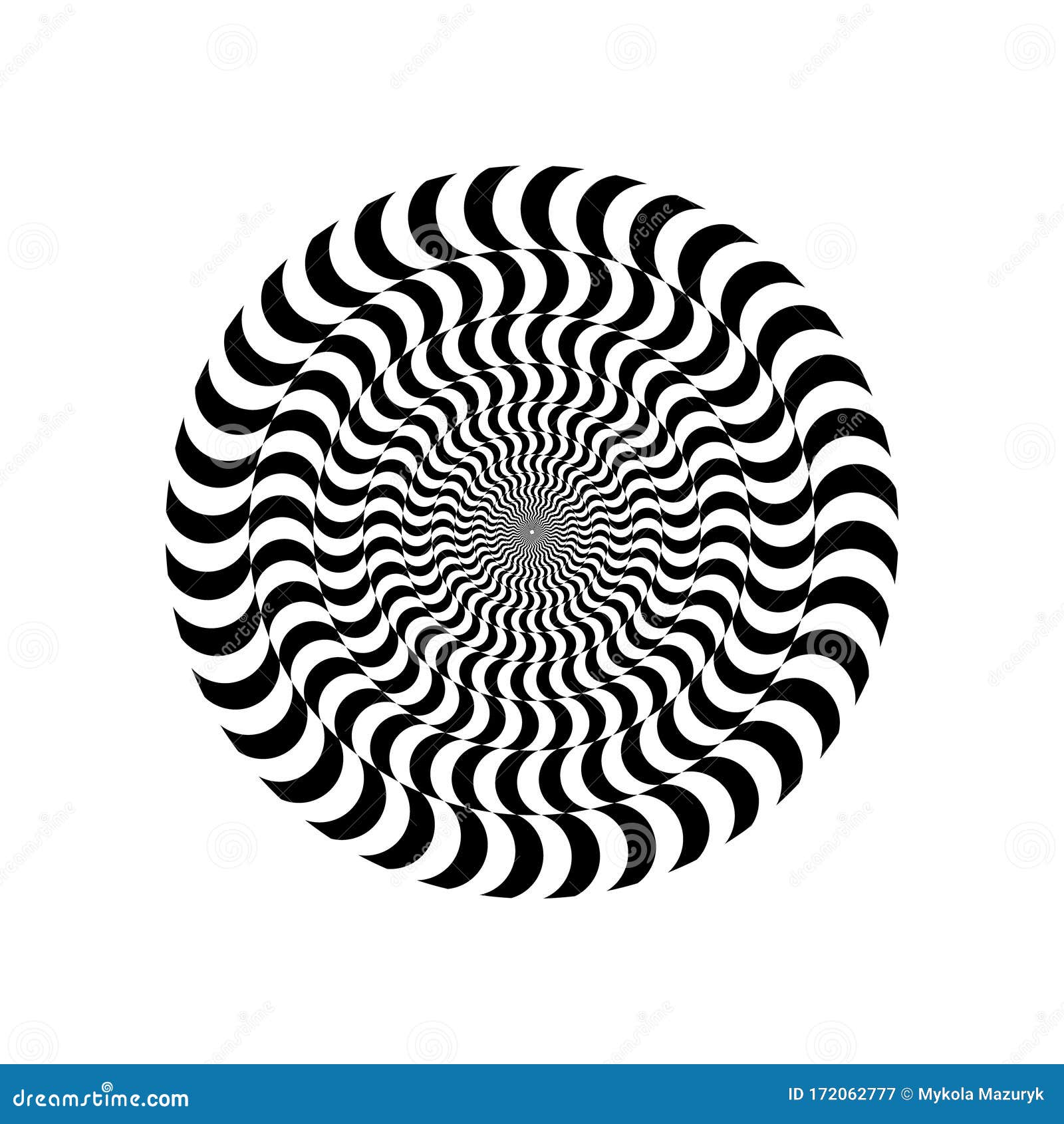 Black and White Circles As Background. Optical Illusion Stock Vector ...