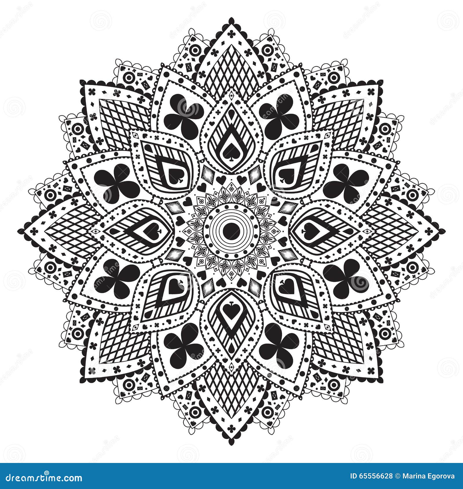 Black and White Circular Pattern Stock Illustration - Illustration of ...