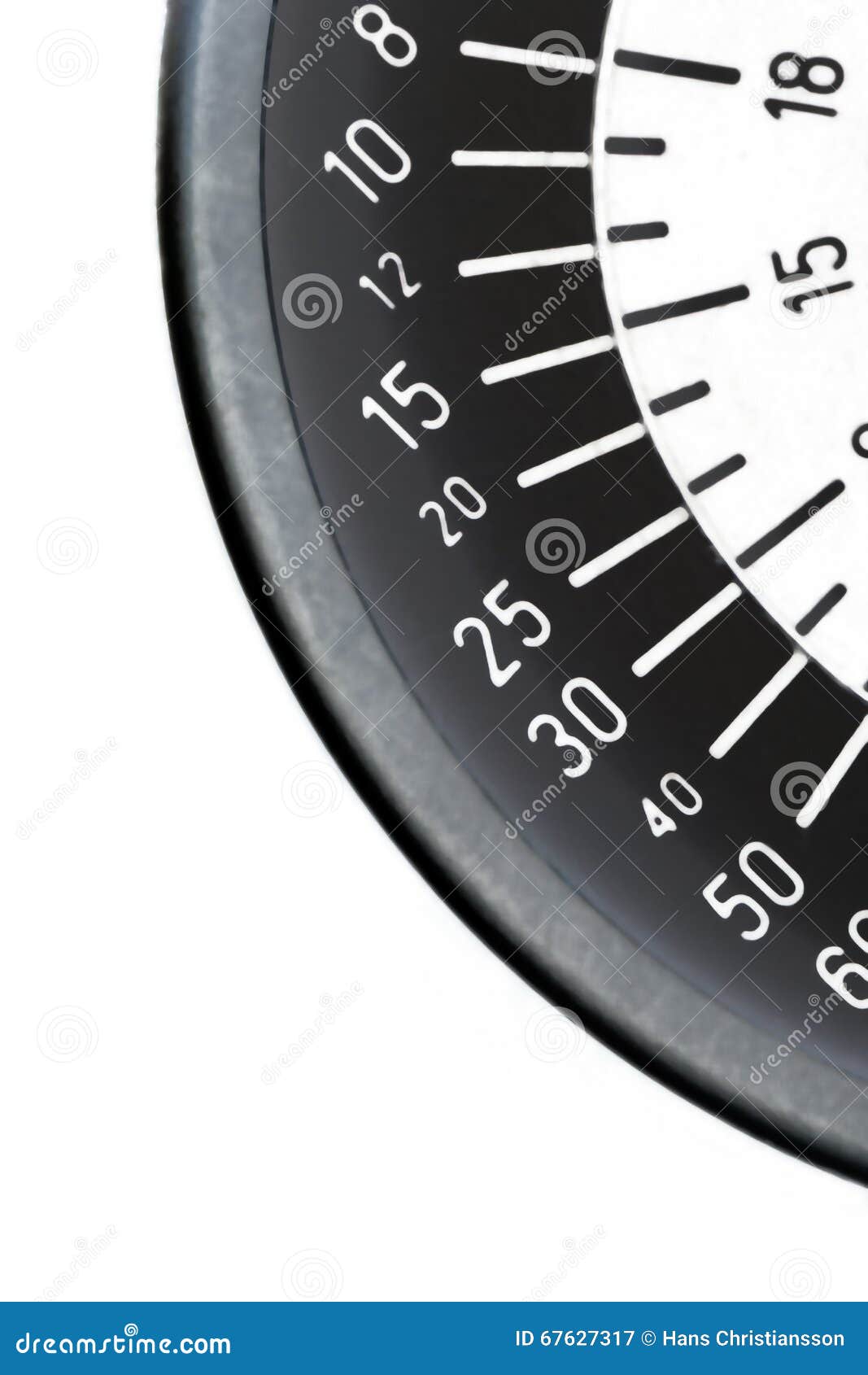 Black and White Circular Scale Stock Image - Image of number, analog ...
