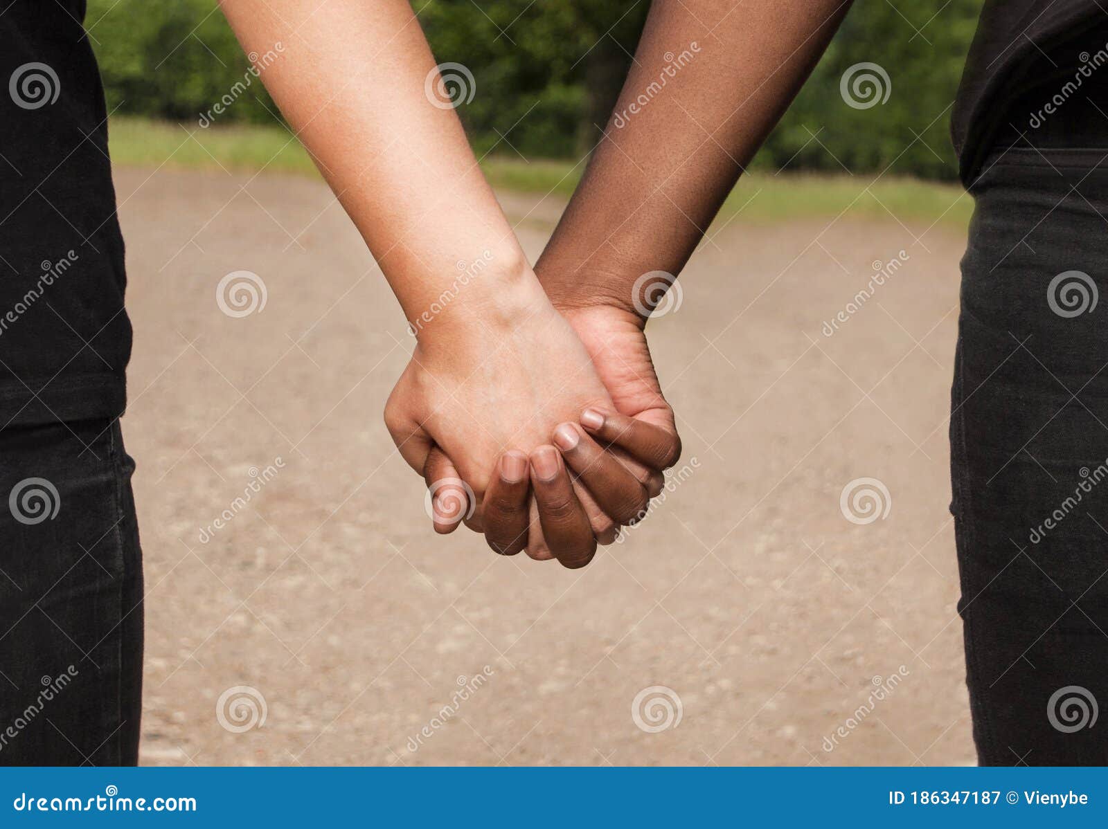 Joined Black and White Hands of Friends in Cooperation Stock Image ...