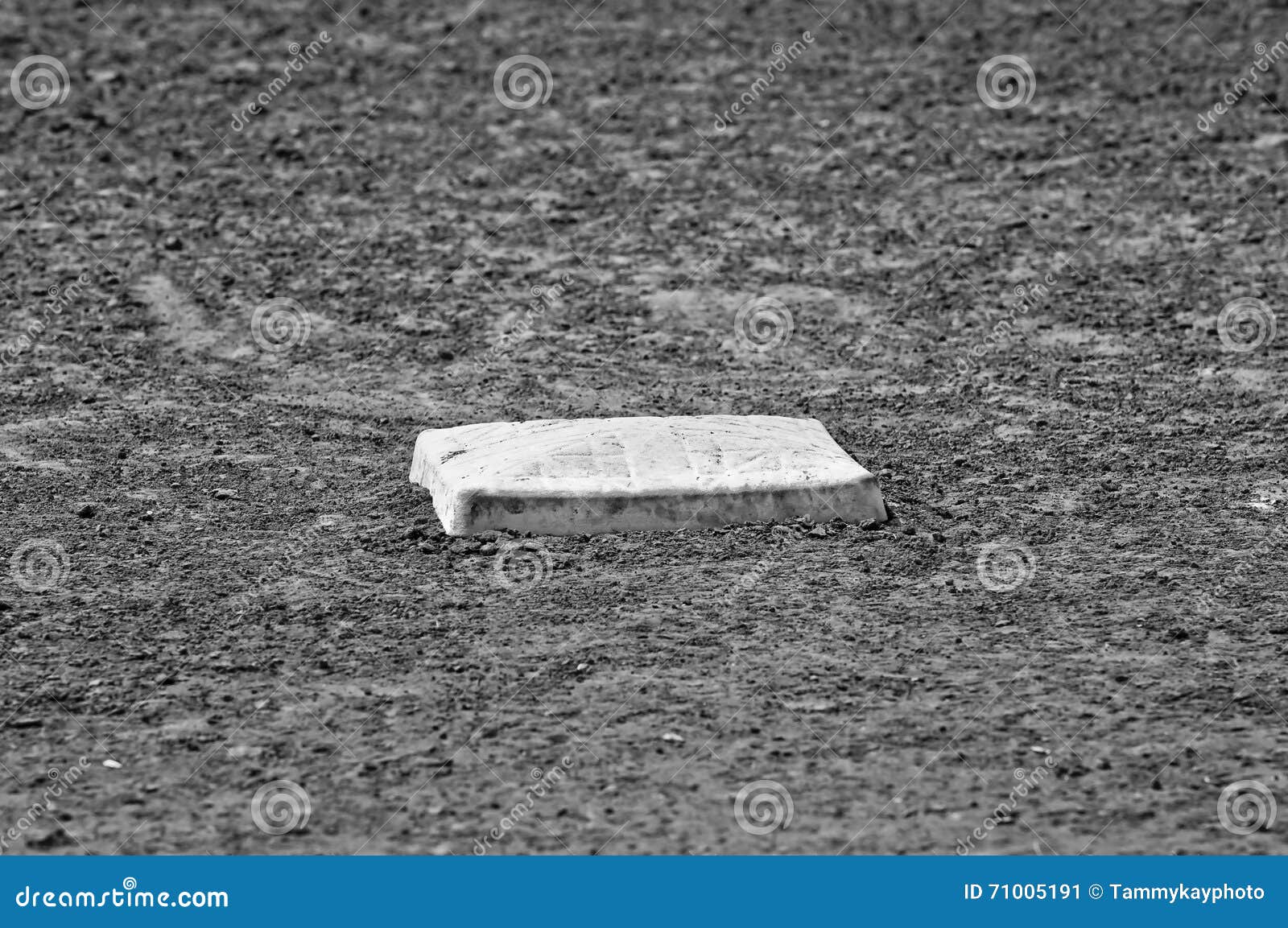 Black and White of Close Up of Baseball Base. Stock Image - Image of ...
