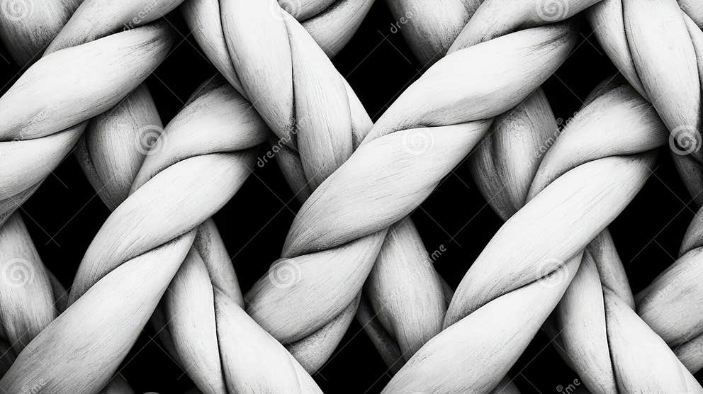 Black and White CloseUp Interwoven Texture Abstract Black and White ...