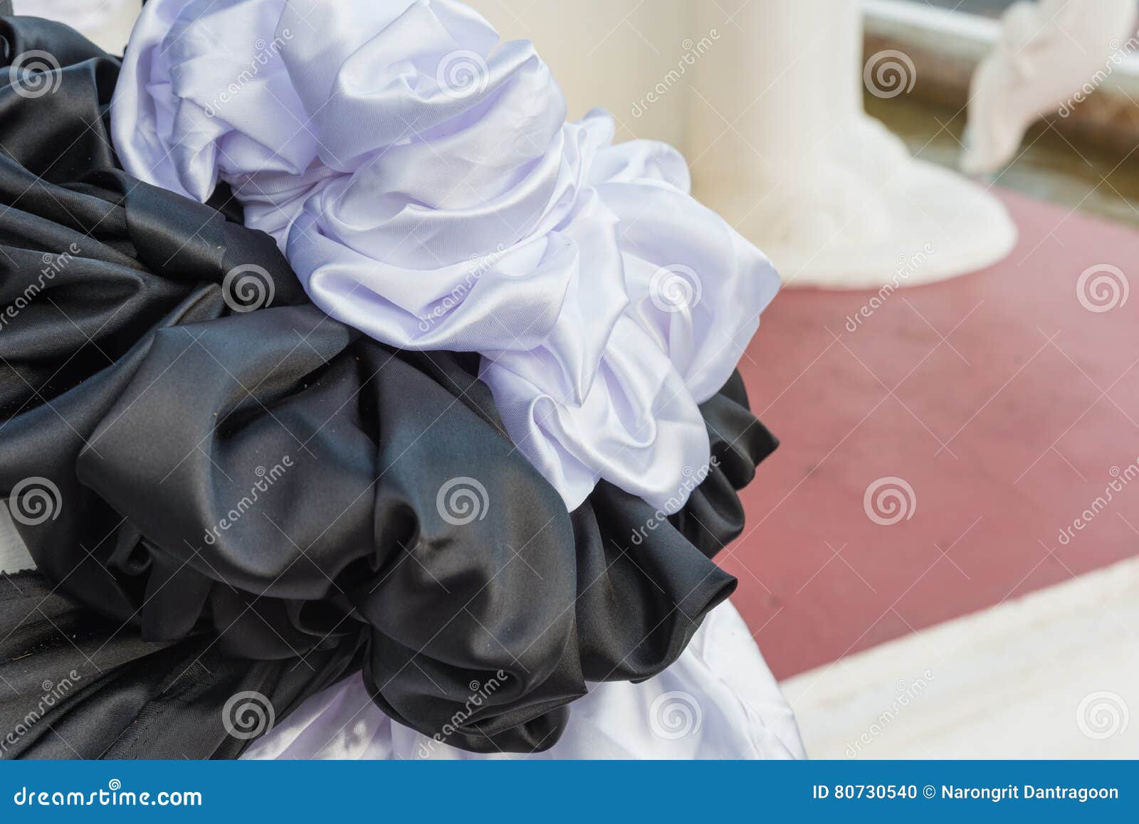 Black and White Cloth Use for Funeral Ceremony Stock Photo - Image of ...