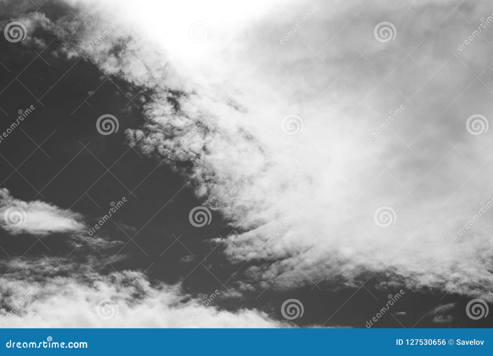 Monochrome cloudy sky stock photo. Image of overcast - 127530656