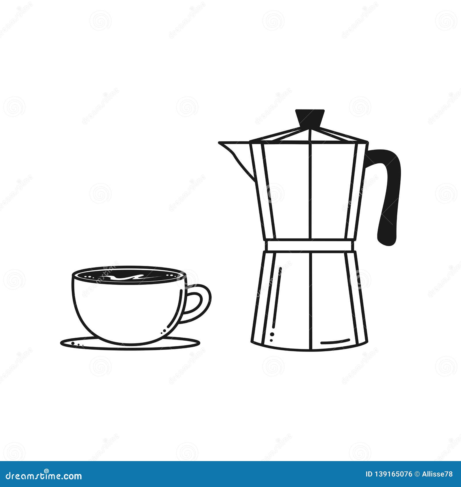 Moka Pot Illustration | CartoonDealer.com #65387726