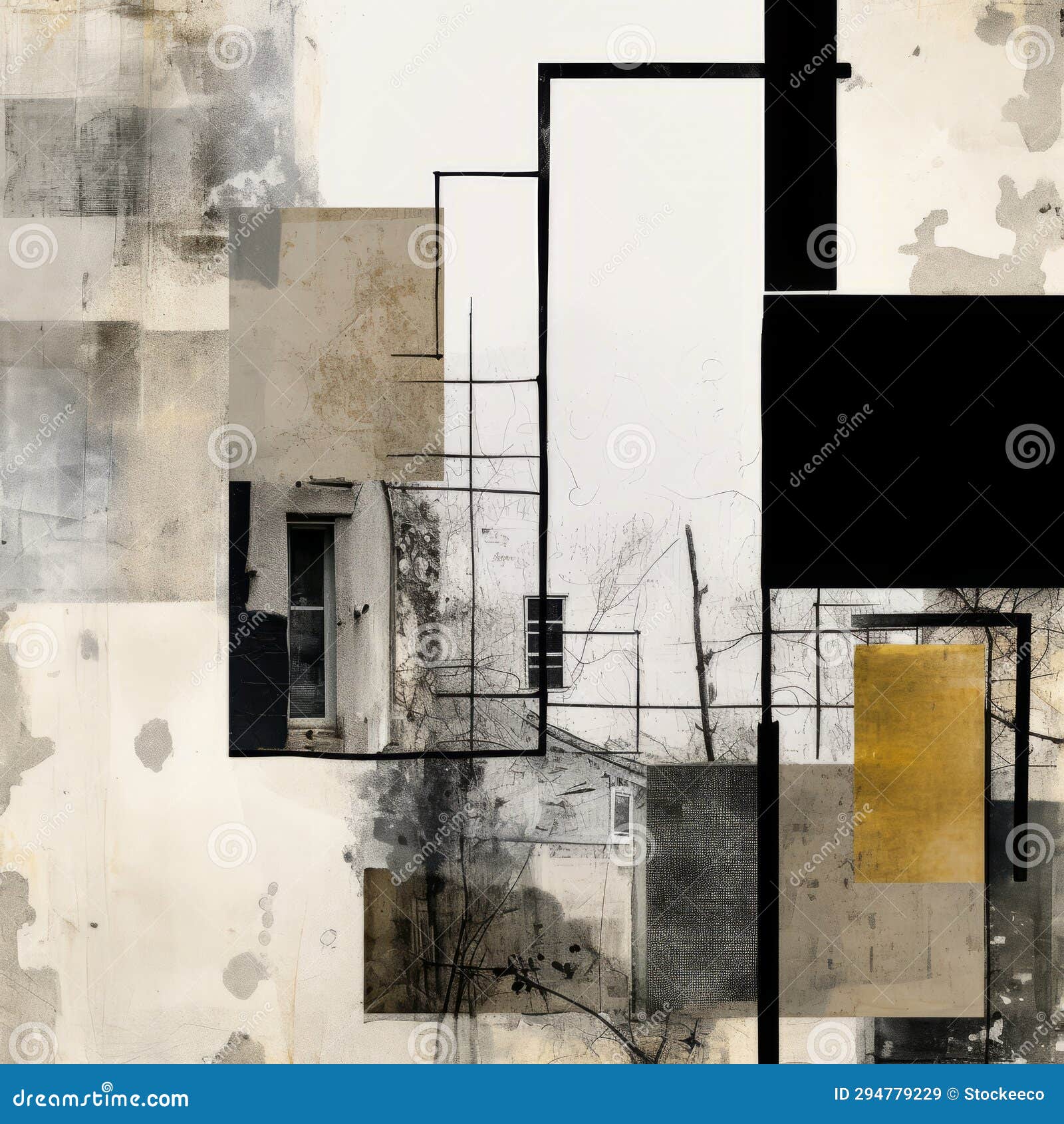 Bauhaus-inspired Collage Artwork: Urban Landscapes and Conceptual ...