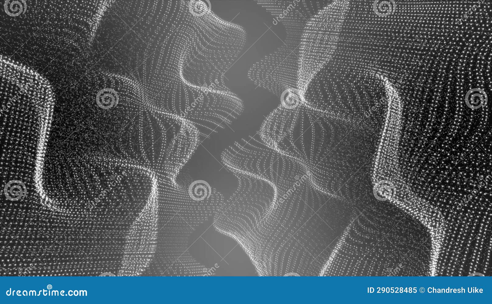 Black and White Color Wavy Particles Mesh Background Stock Video ...