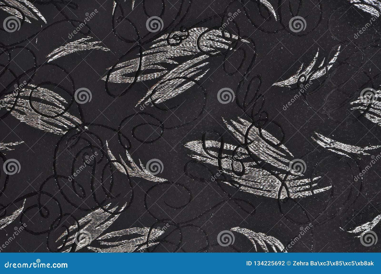 Black and White Colored Patterned Fabric Texture Stock Photo - Image of ...