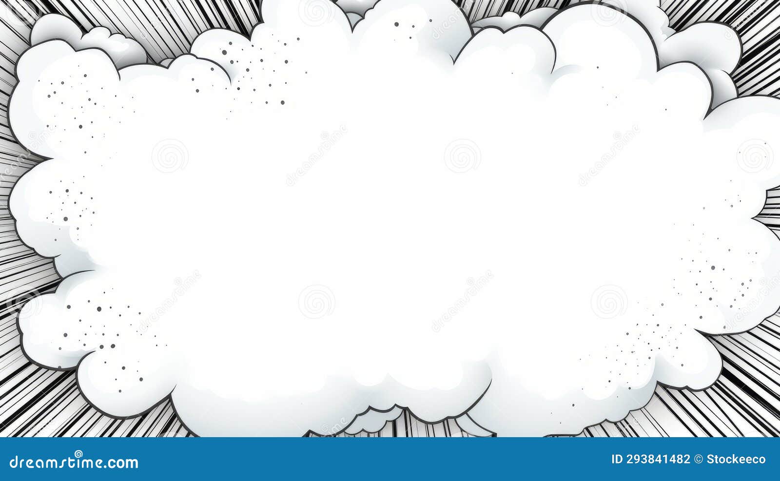 Abstract White Comic Cloud with Splatter - 8k Resolution Stock ...