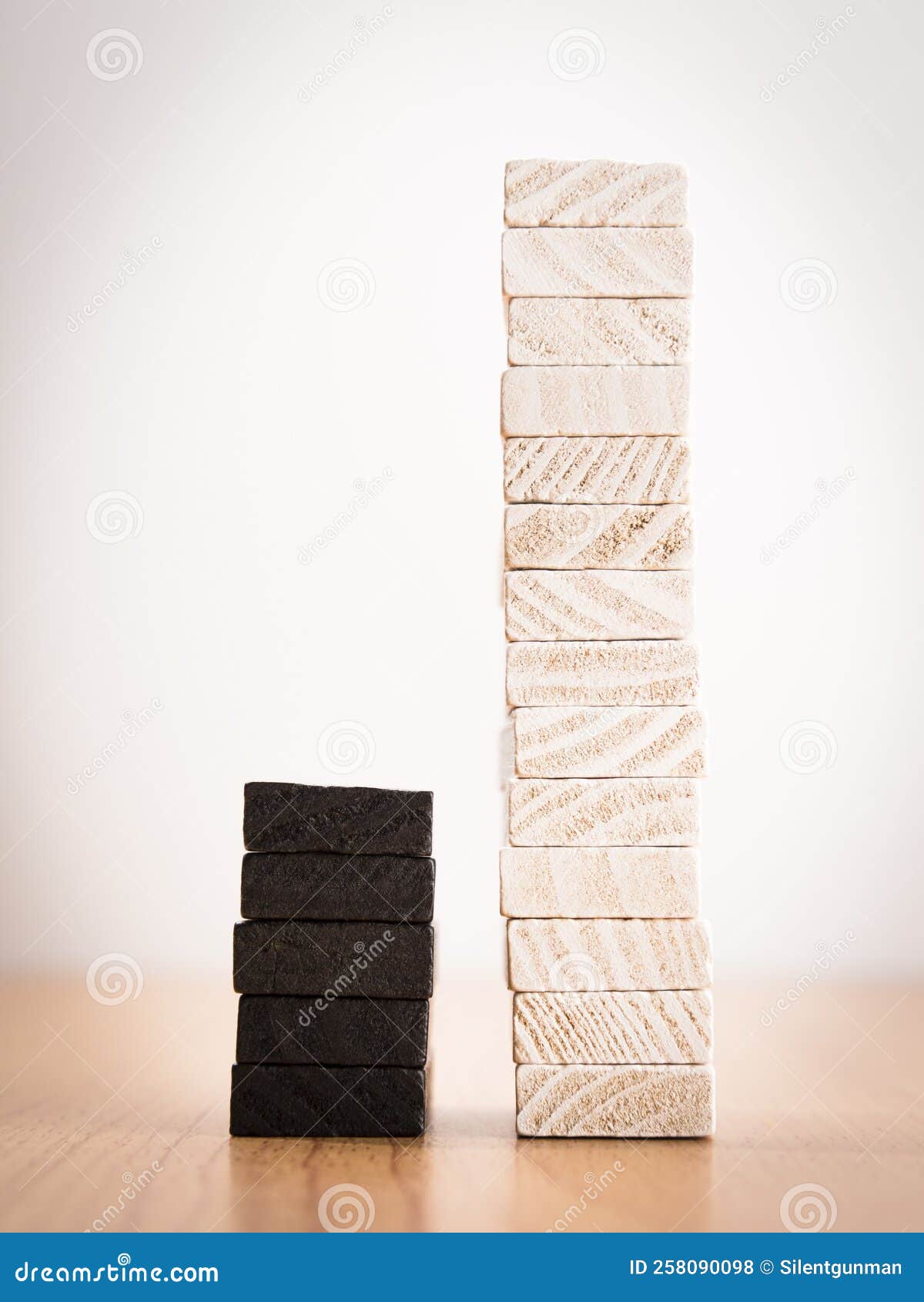 Black - White Compare Bar Graph Stock Photo - Image of colorful ...