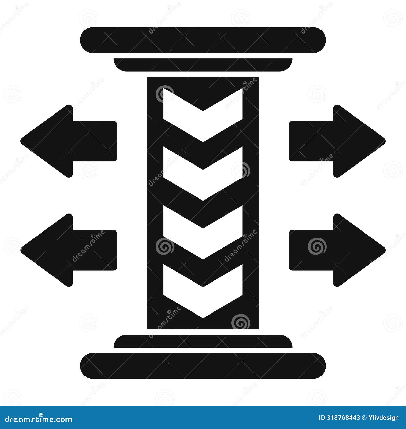 Black and White Compression Icon with Arrows Stock Vector ...