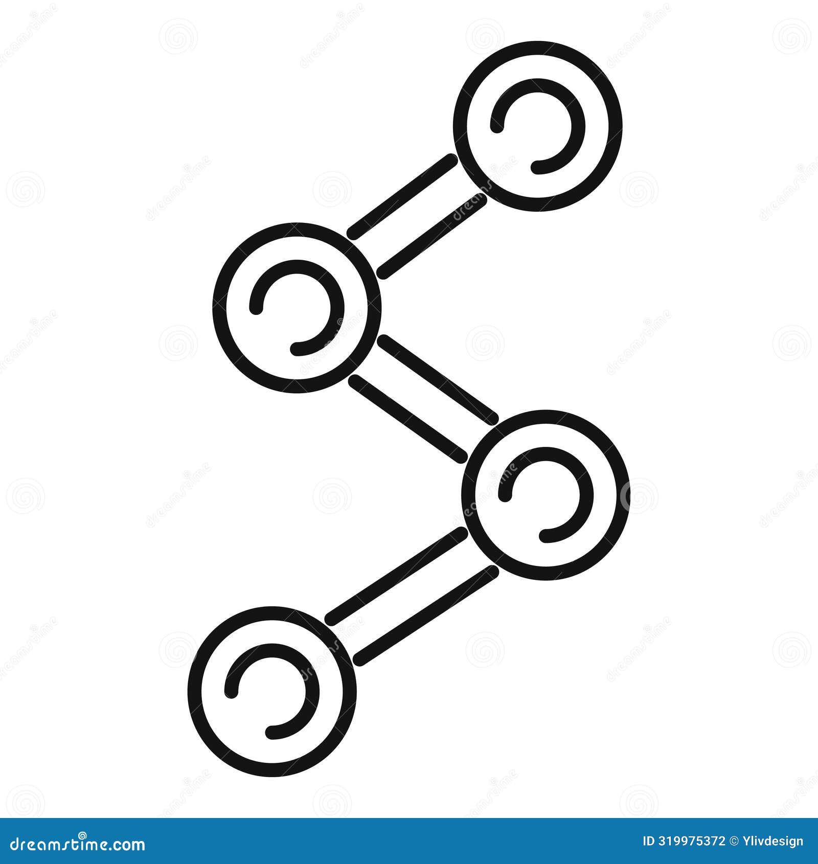 Black and White Connected Gears Icon Stock Vector - Illustration of ...