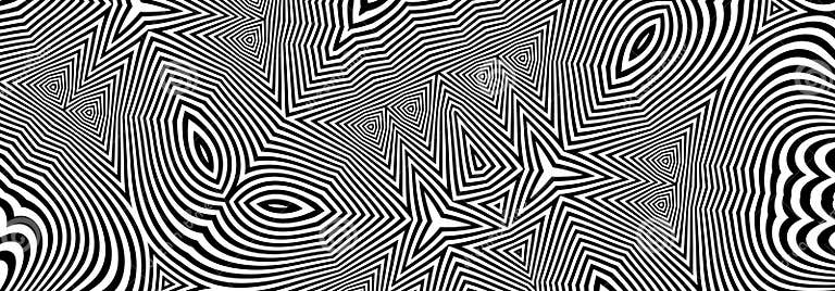Black and White Contrast Poster with Textured Liquid Pattern Design and Optical Interference ...
