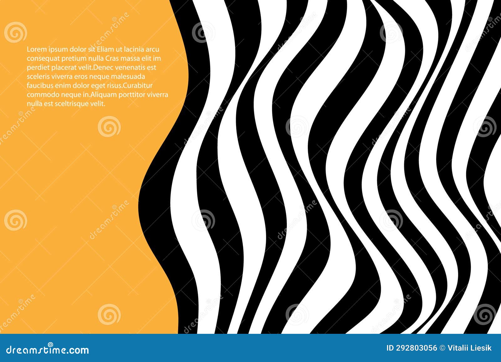 Black and White Cover Design. Wavy Background. Stock Illustration ...
