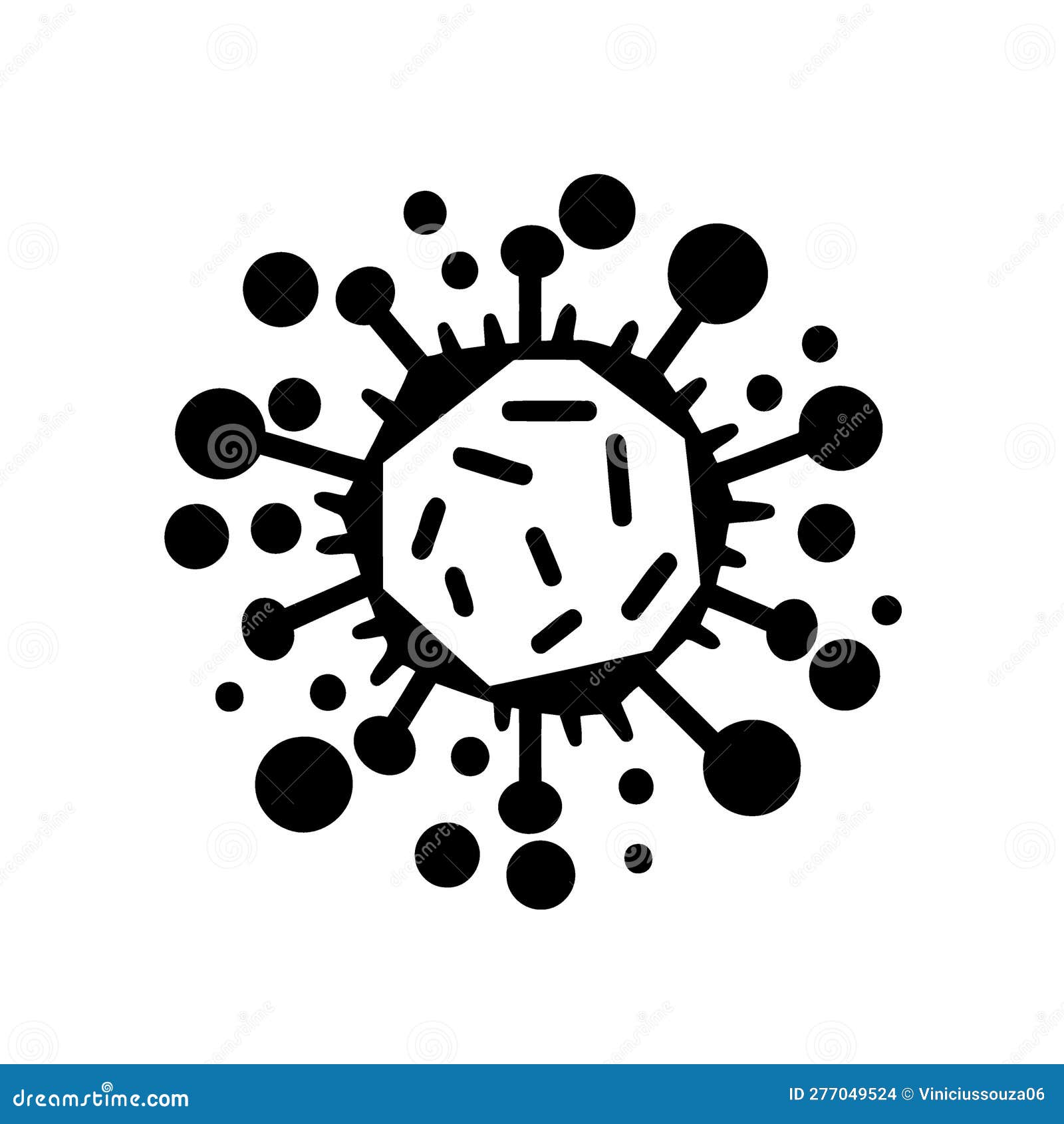 Black and White Covid Virus Stock Vector - Illustration of medical ...