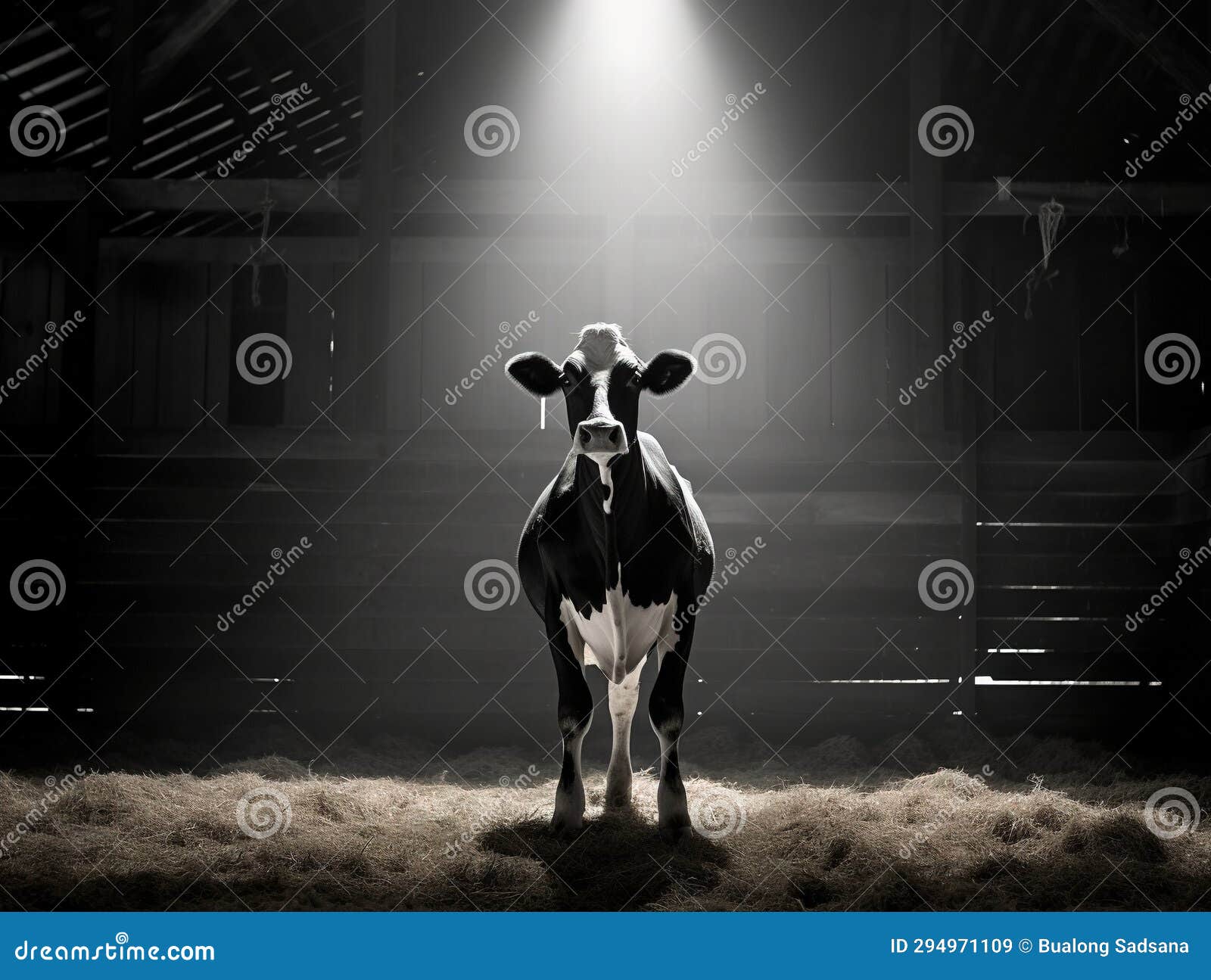 Cow Closed in the Barn Made with Generative AI Illustration Stock ...