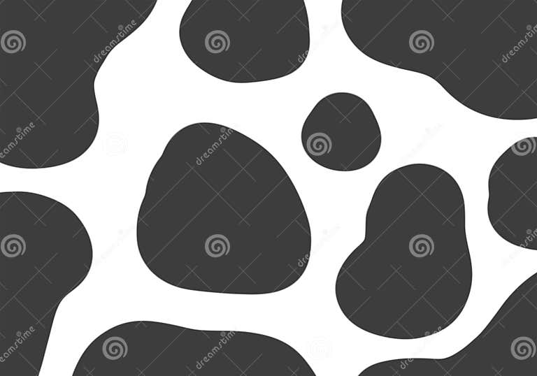 Black and White Cow Pattern Vector Background White Wallpaper, Black ...
