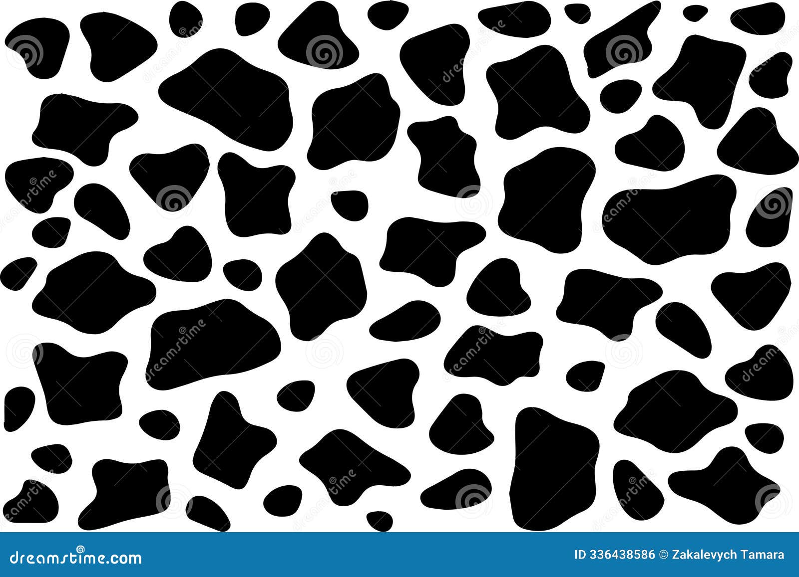 Black and White Cow Print Pattern. Vector Illustration Design Stock ...