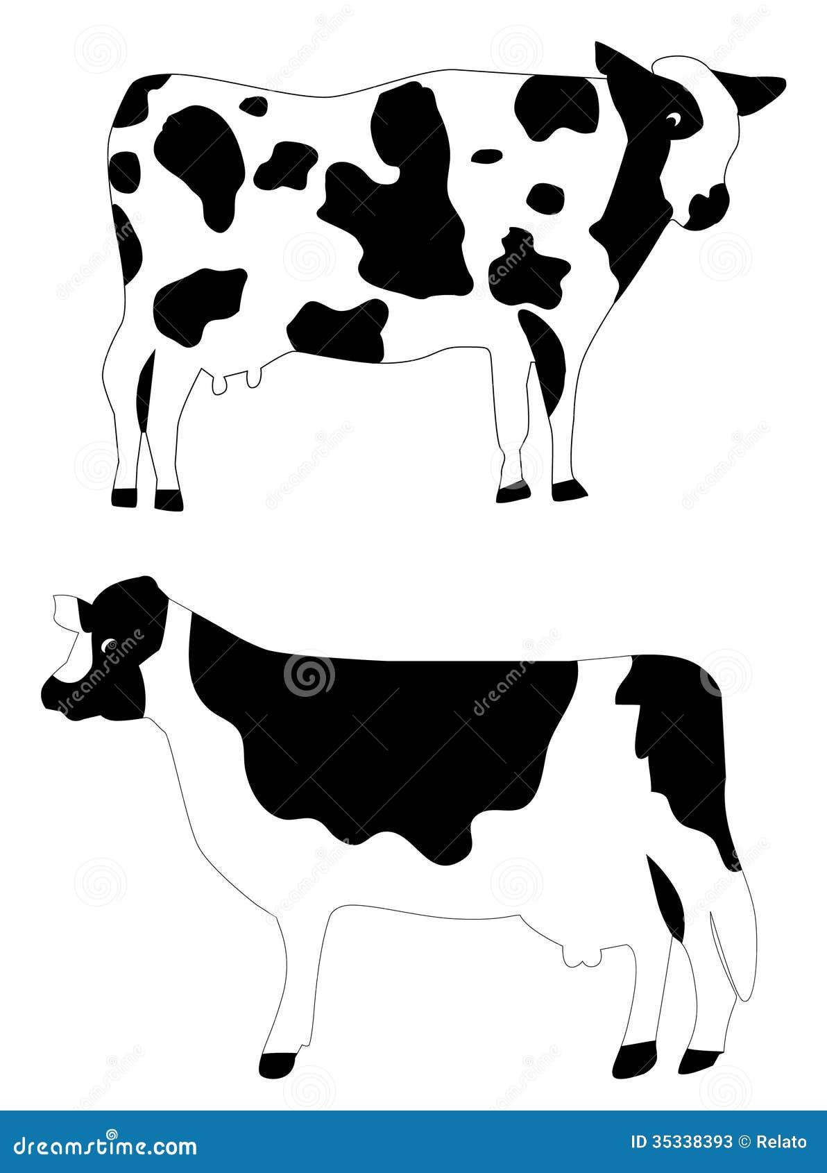Two Cows Clipart