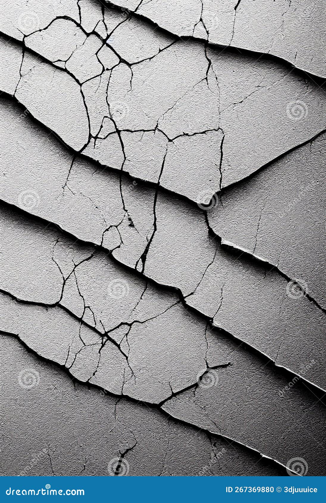 Black and White Cracked Soil Surface Abstract Background. Stock ...