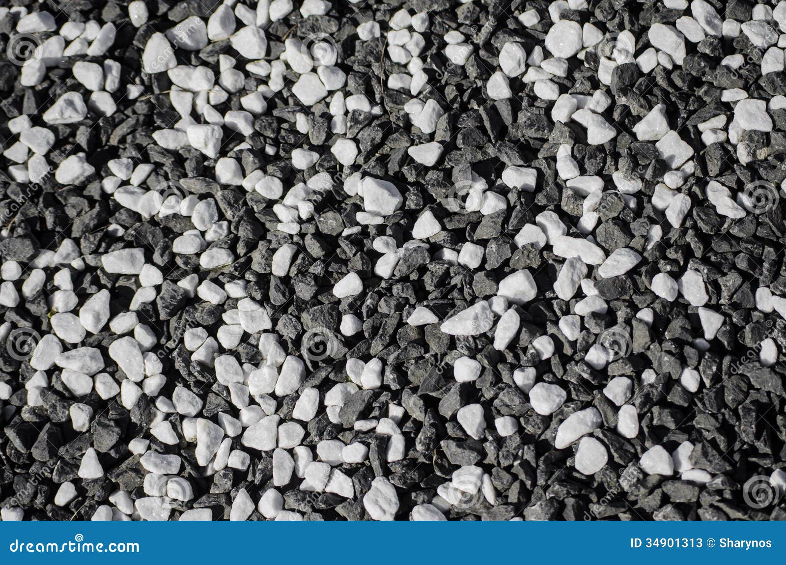 White Crushed Stones Texture. Gravel Pattern Stock Photography ...