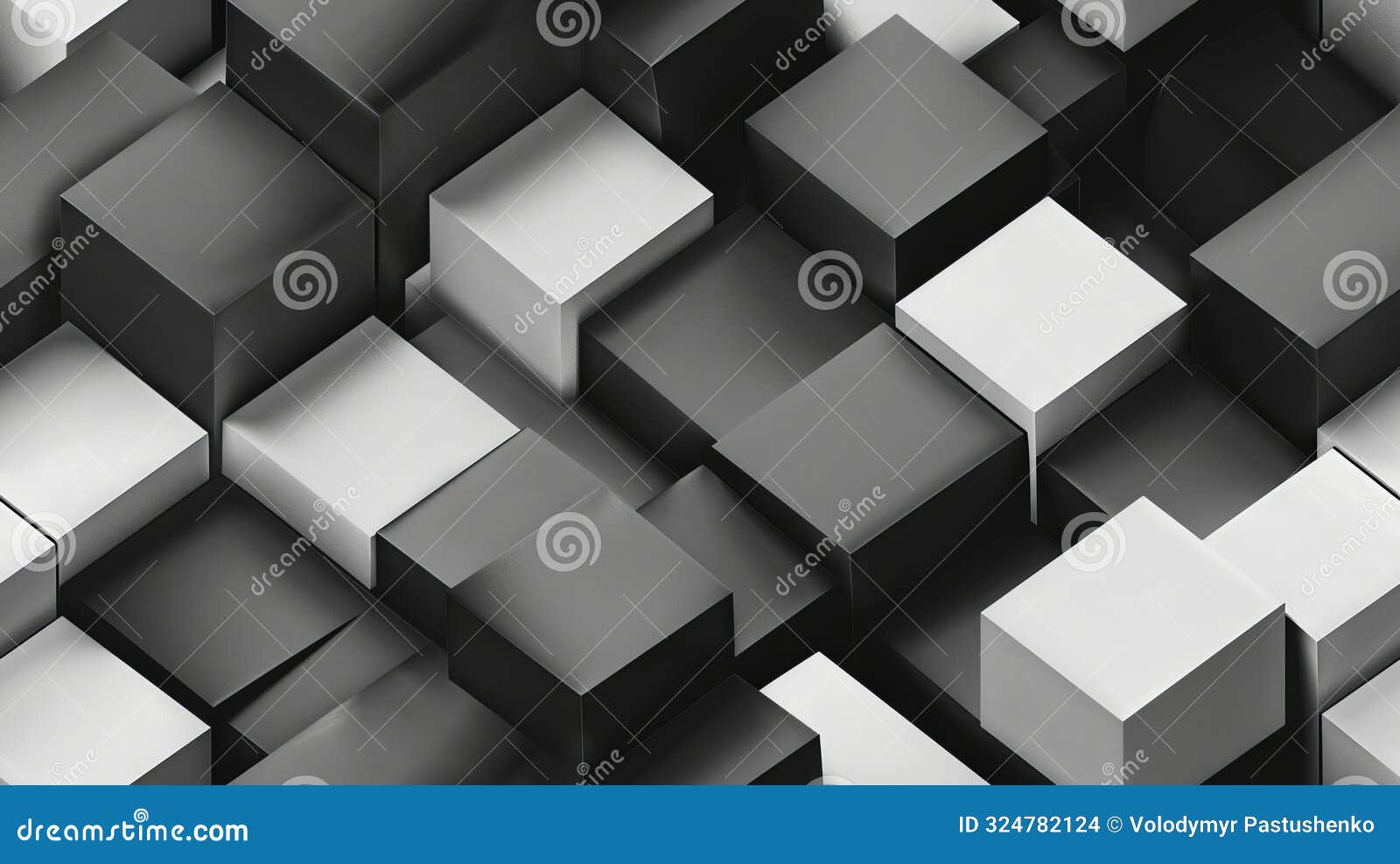 Black and White Cubes Background Stock Photo - Image of abstract ...