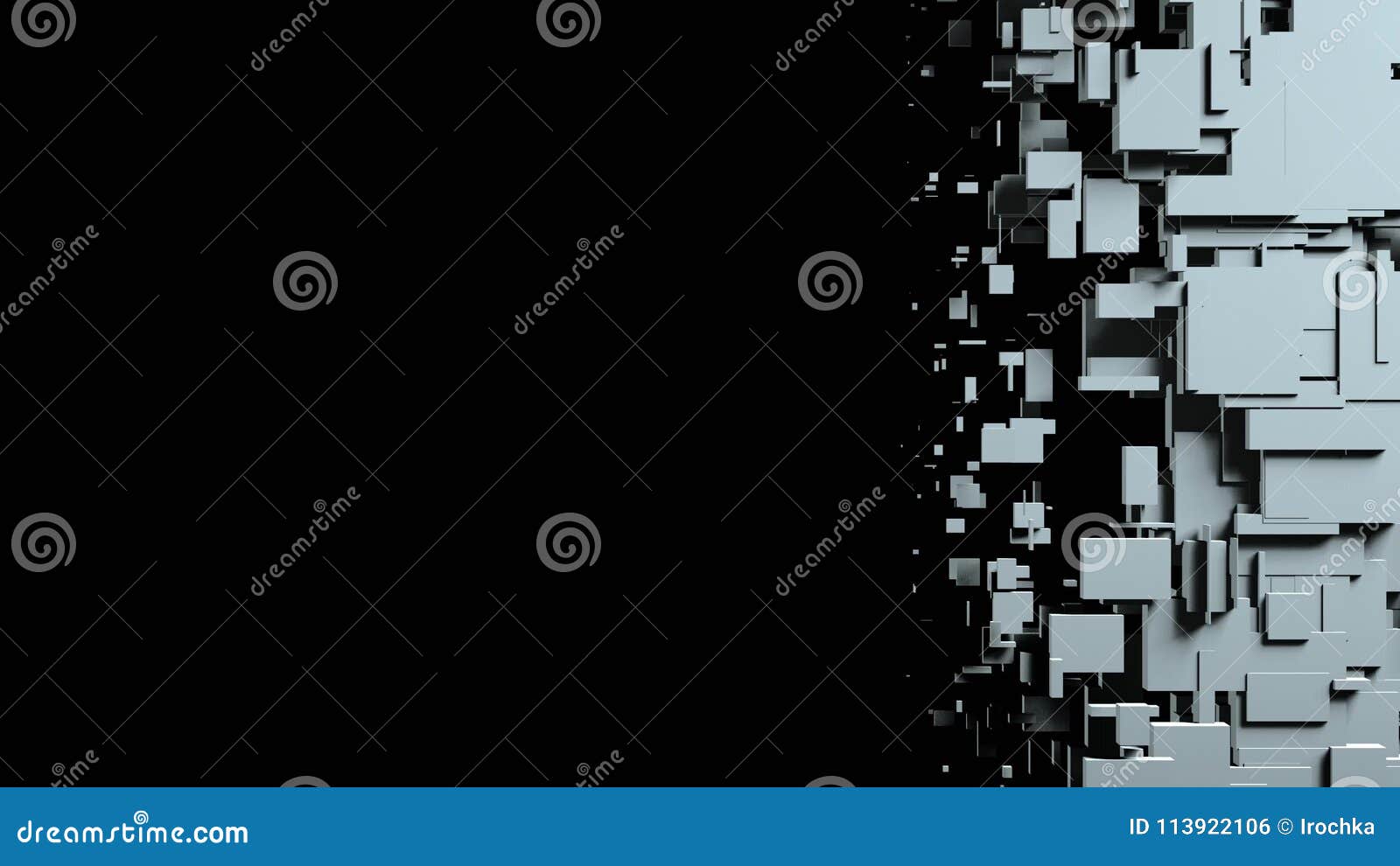 Black and White Cubes Screen Wipe Transition Stock Illustration ...