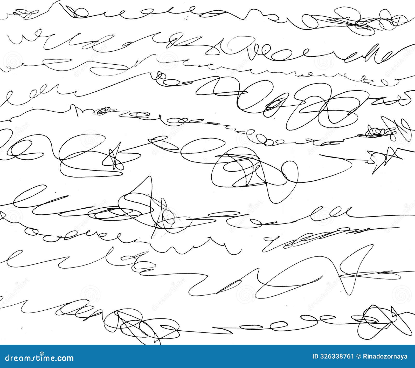 Black and White Cursive Handwriting Scribbles for Creative Design ...