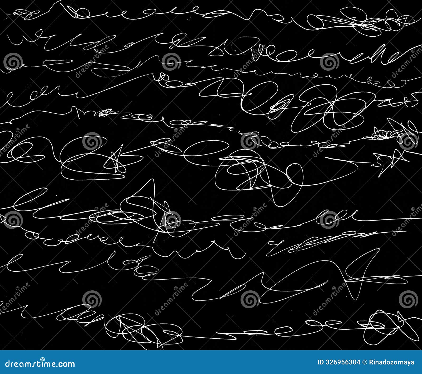 Black and White Cursive Handwriting Scribbles for Creative Design ...