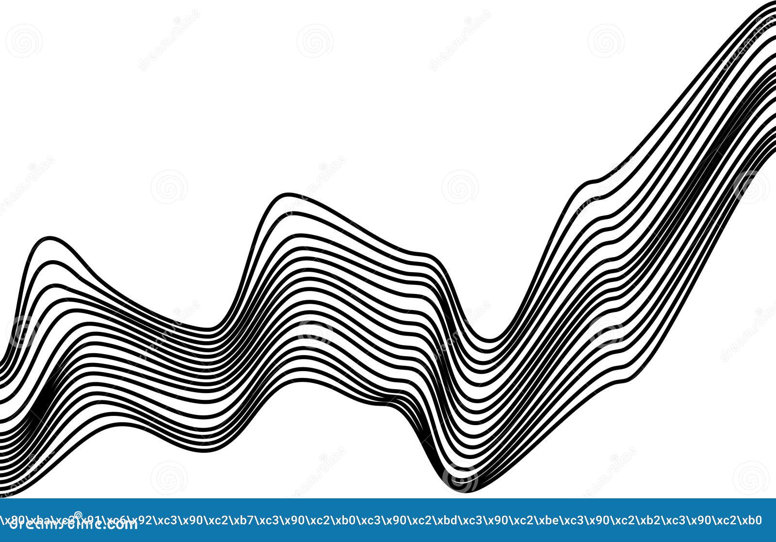 Black and White Curve, Line, Geometric Stock Illustration ...