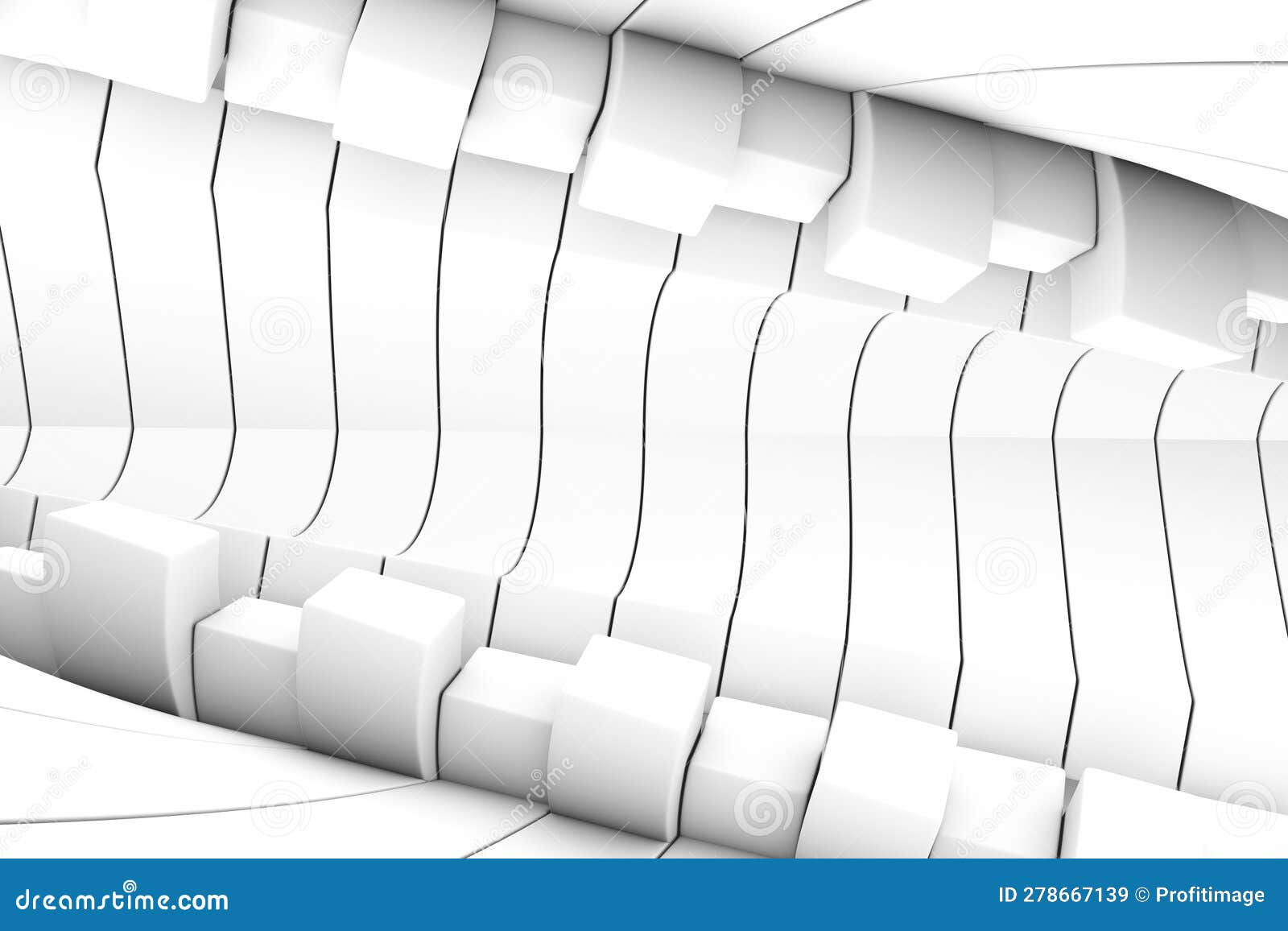 Black and White Curved Boxes Twist Abstract Background 3D Stock ...