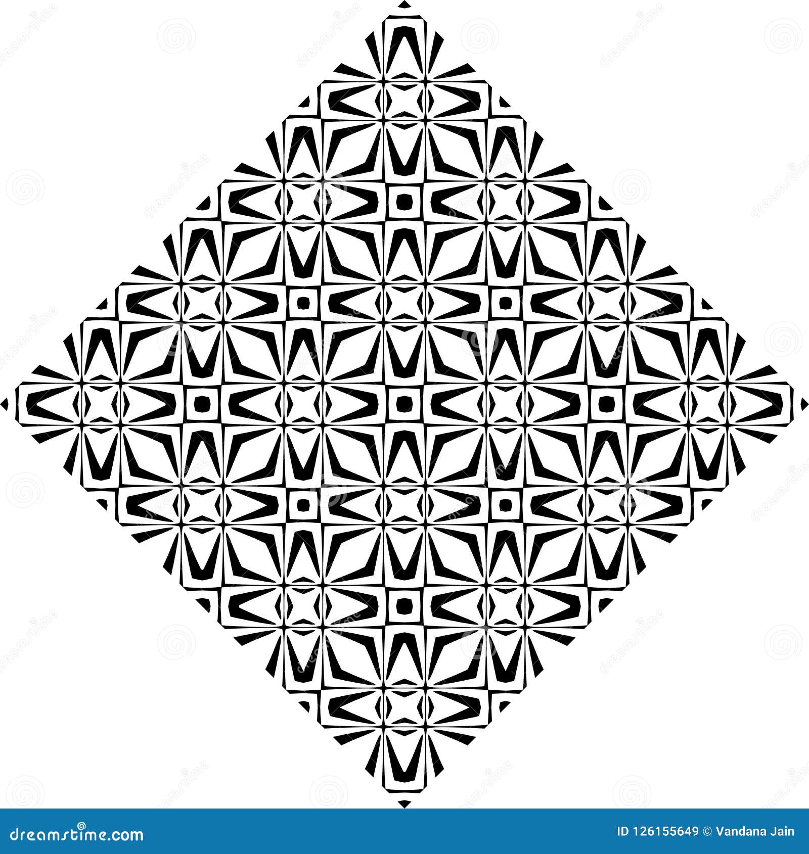 Black and White Curved Seamless Pattern Stock Vector - Illustration of ...