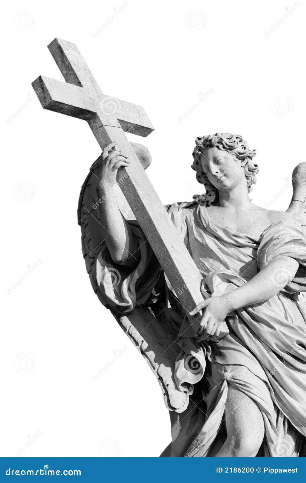 Black and White Cut Out Angel Stock Photo - Image of religious, marble ...