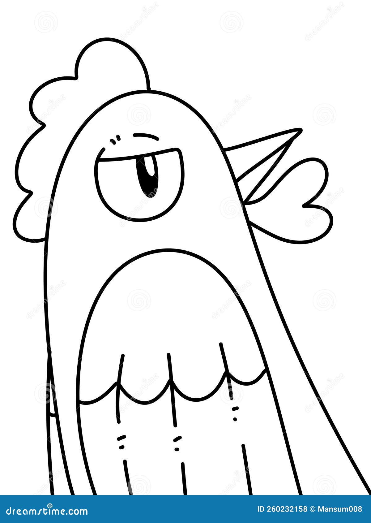 Black and White of Cute Bird Cartoon of Coloring Stock Illustration ...