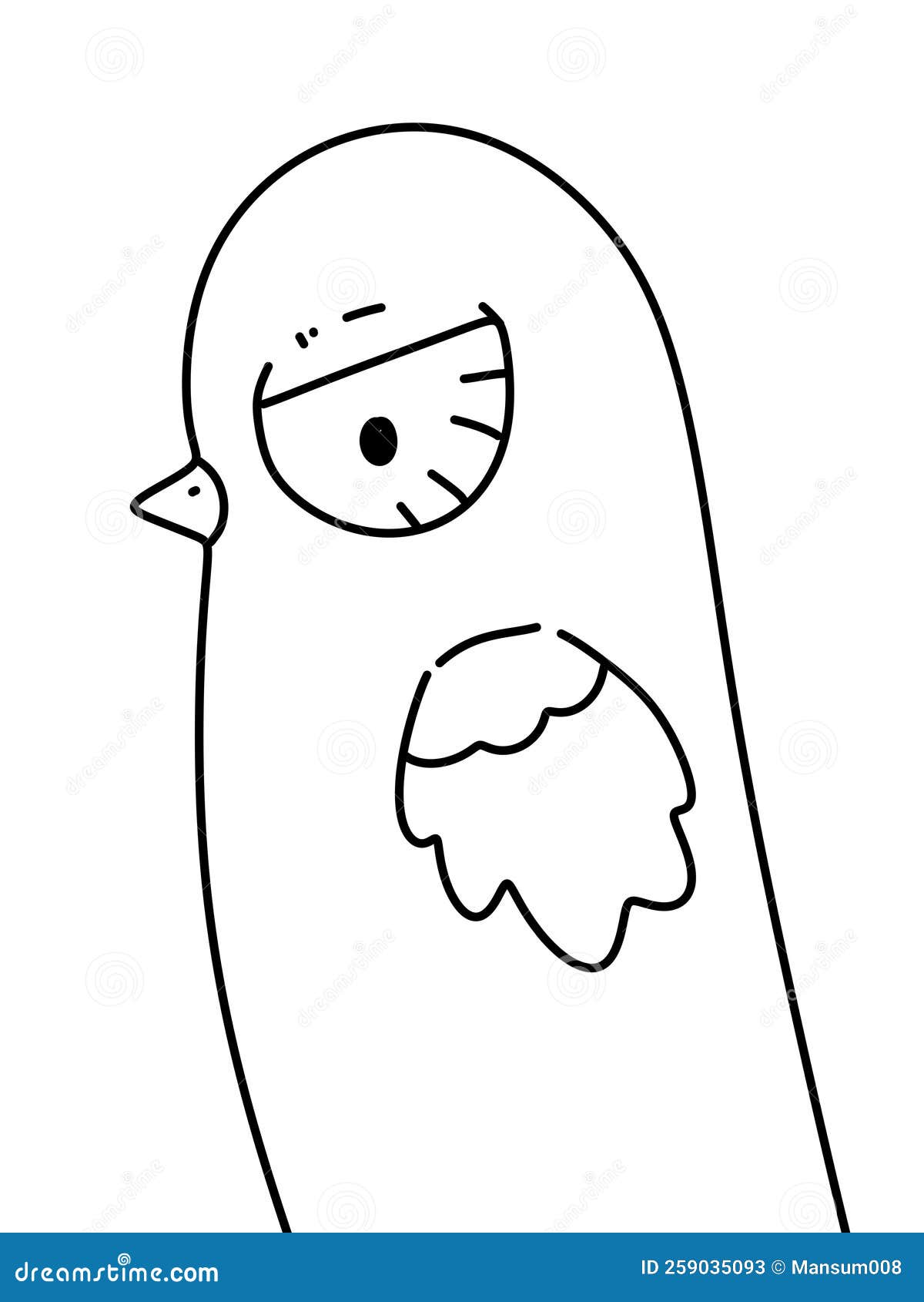 Black And White Of Cute Bird Cartoon For Coloring Stock Illustration Illustration Of Modern